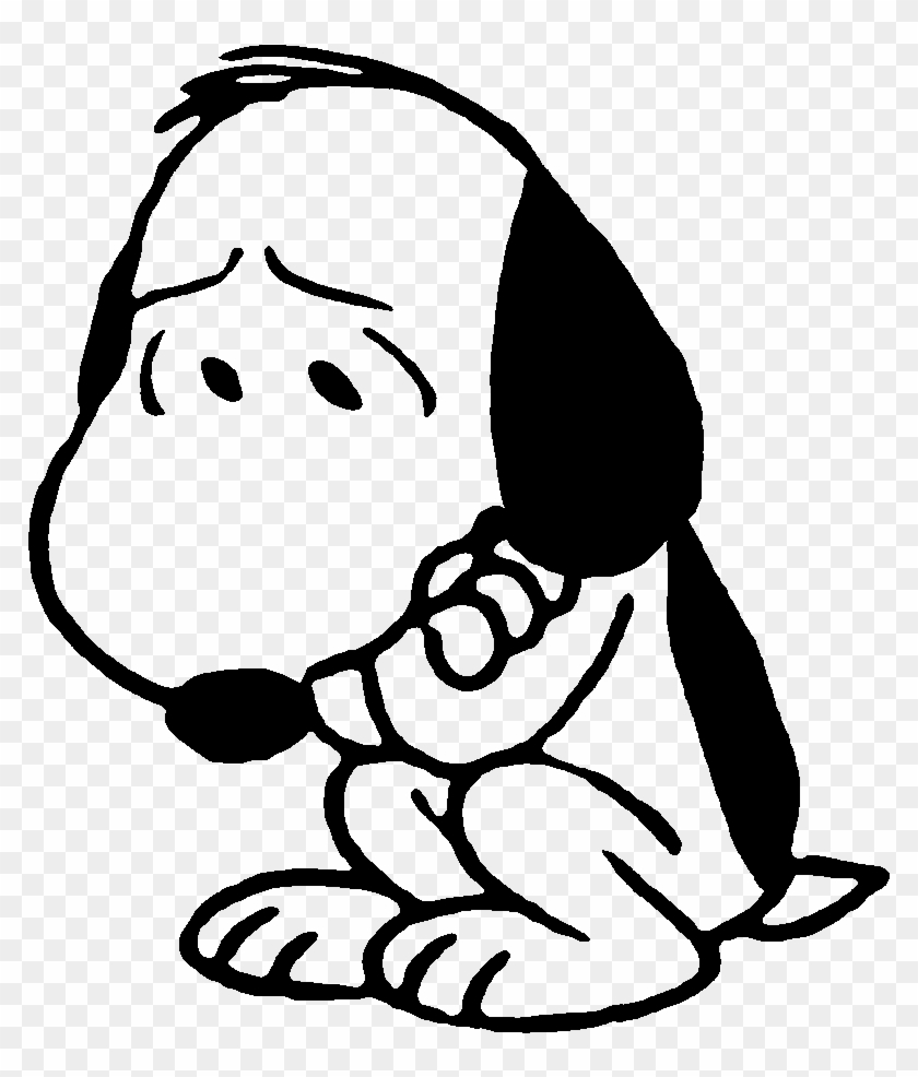 Awww Snoopy Is Sad - Sad Snoopy - Full Size PNG Clipart Images Download