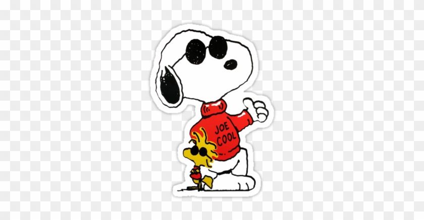 Joe Cool" Stickers By Lanfan - Snoopy Joe Cool Shirt - Full Size PNG ...