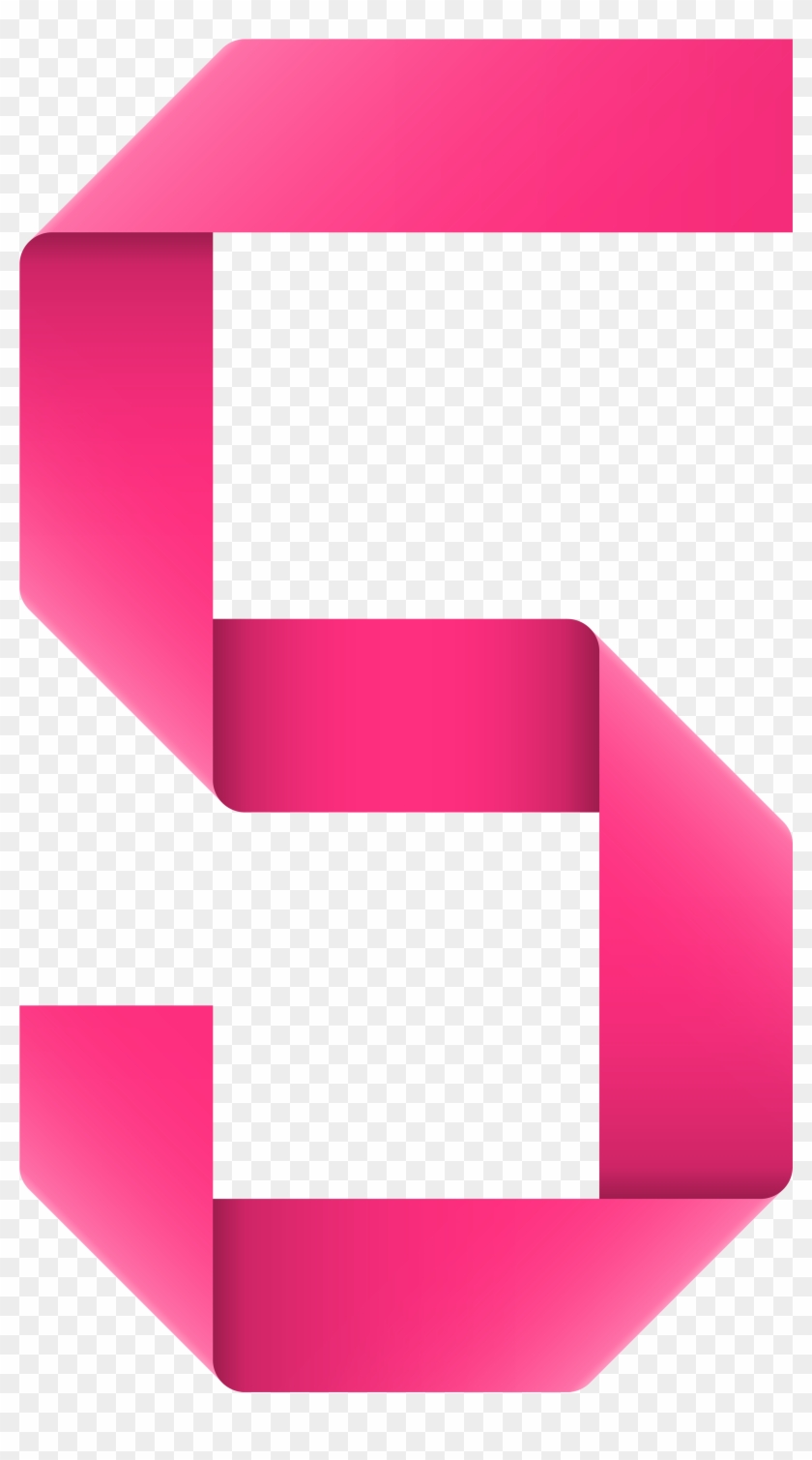 Ribbon Number Five Transparent Png Clip Art Image - Number Art Png ...