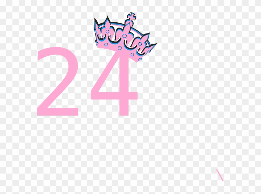Number Drawing Clip Art - Number 24 In Pink - Full Size PNG Clipart ...