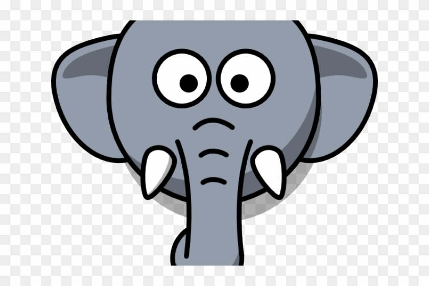 Elephant Face Cliparts - Cartoon Elephant - Full Size PNG Clipart ...
