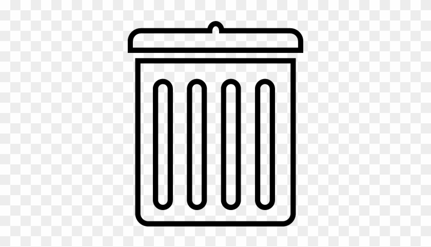 Trash Can Outline Vector - Garbage Can Outline - Full Size PNG Clipart ...