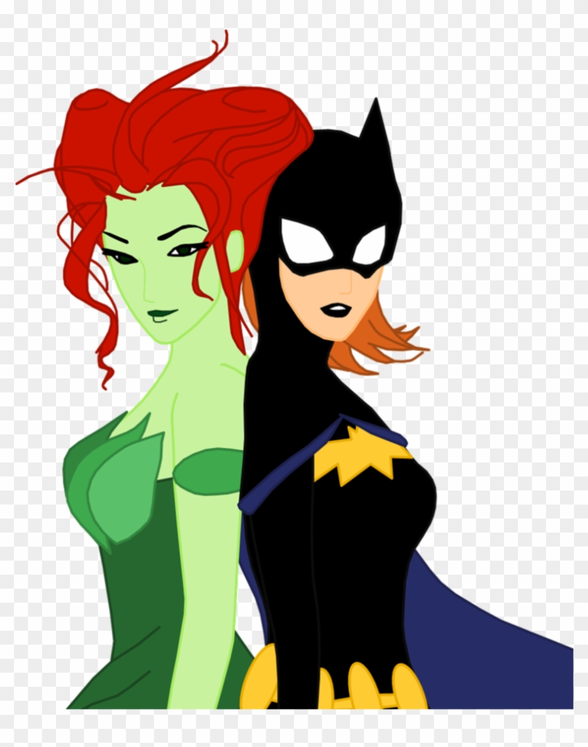 Batgirl And Ivy By Randomperson77 - Cartoon - Full Size PNG Clipart ...