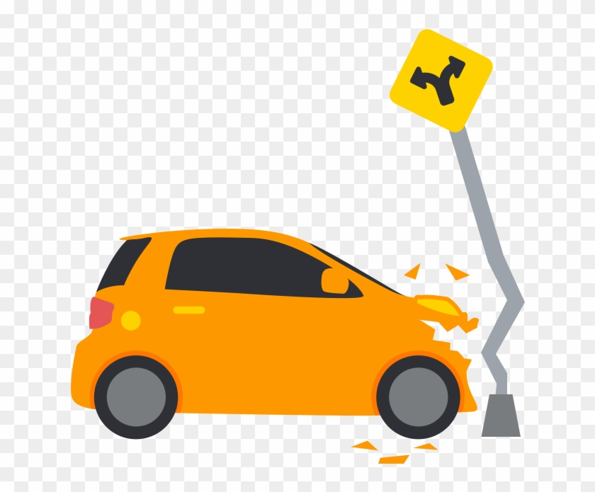 Run Off Accident - City Car - Full Size PNG Clipart Images Download