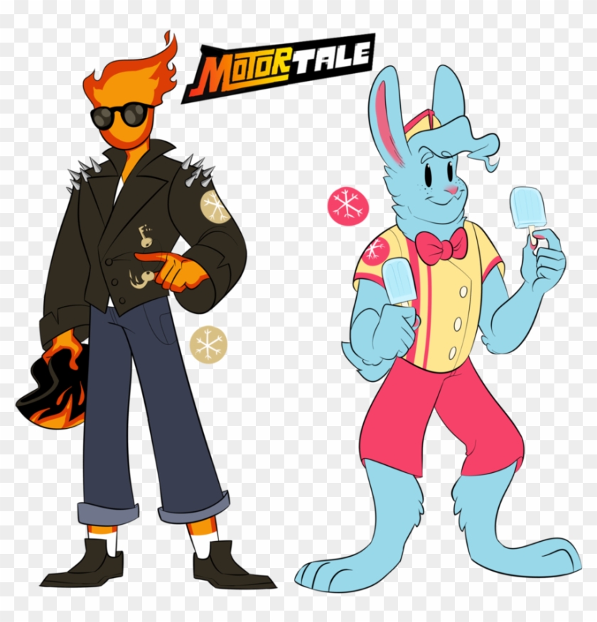 Grillby And Nice Cream Guy By Moonstruckmutt - Cartoon - Free ...
