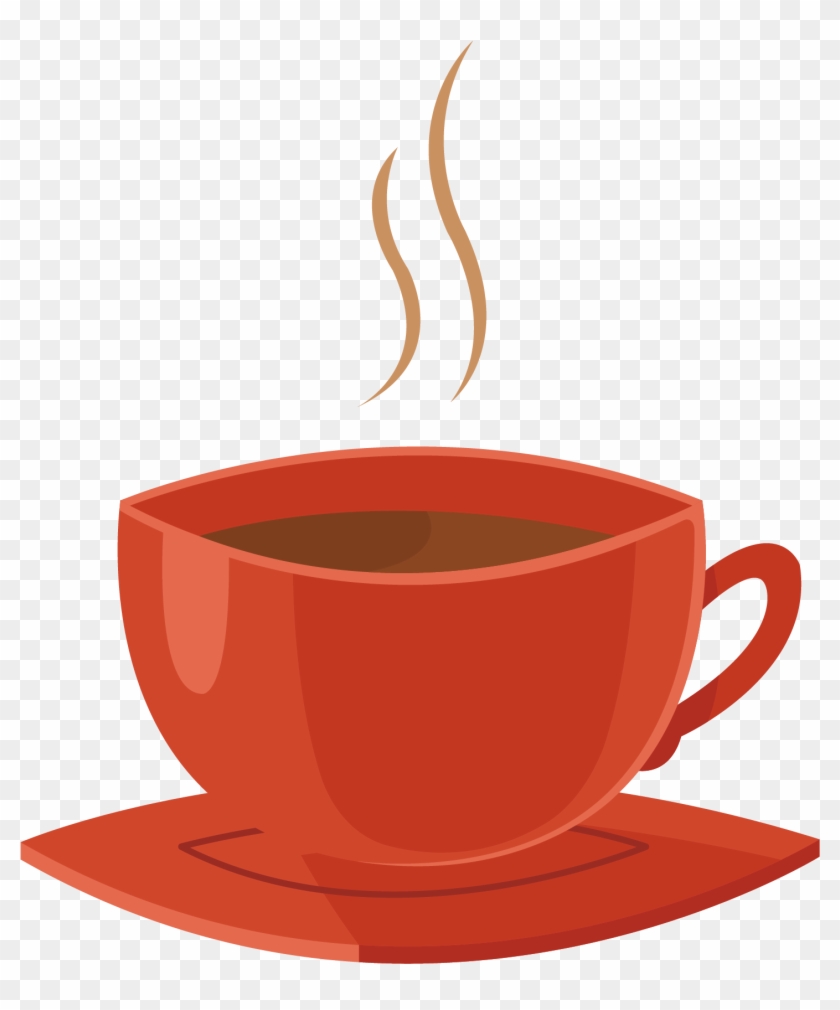 Vector Red Cup Of Coffee - Cup Of Coffee Vector - Free Transparent PNG ...