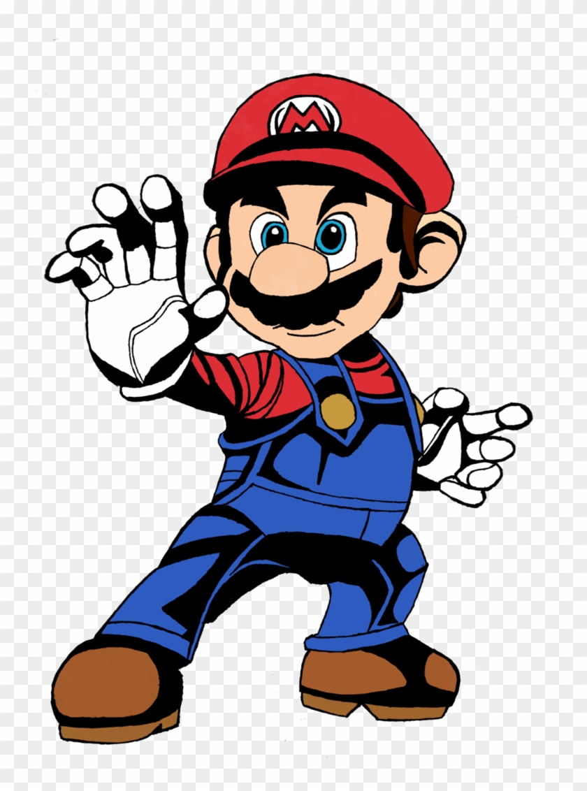 Mario's Brawl Render Reimagined - Cartoon - Full Size PNG Clipart ...