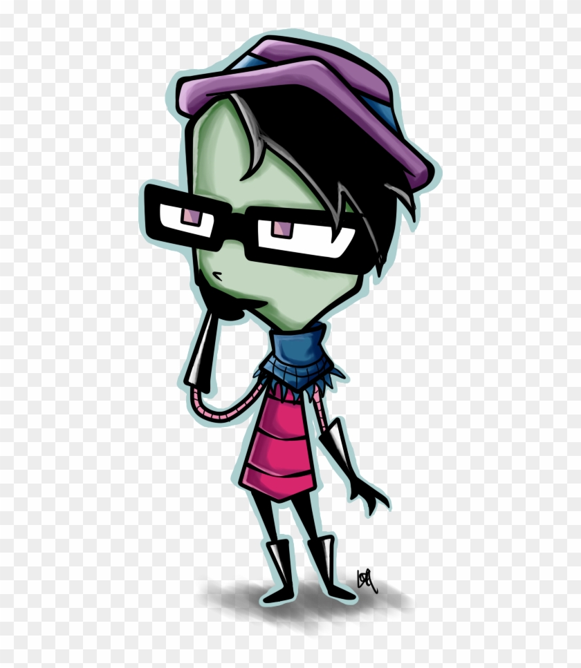 Hipster Zim By Nijineko99 - Invader Zim Hipster Zim - Full Size PNG ...