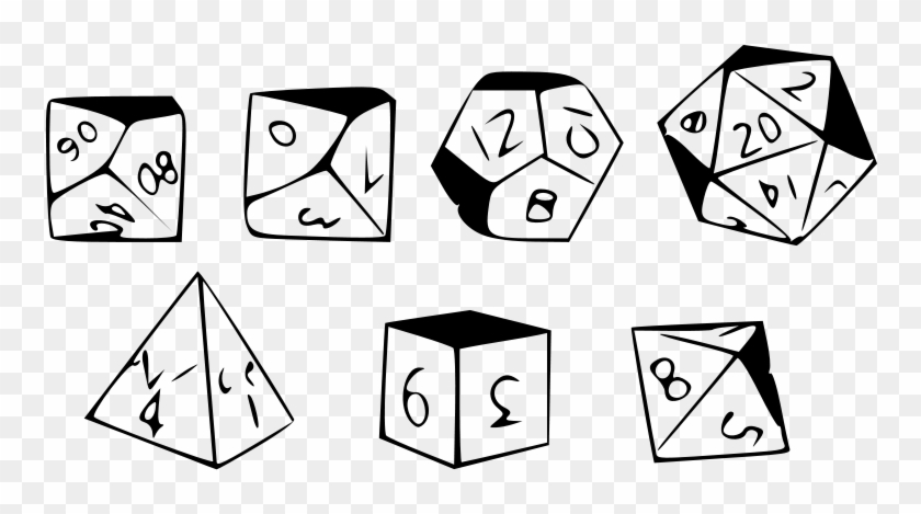 Dice Clipart Outline - Dice Rpg Png - Full Size PNG Clipart Images Download