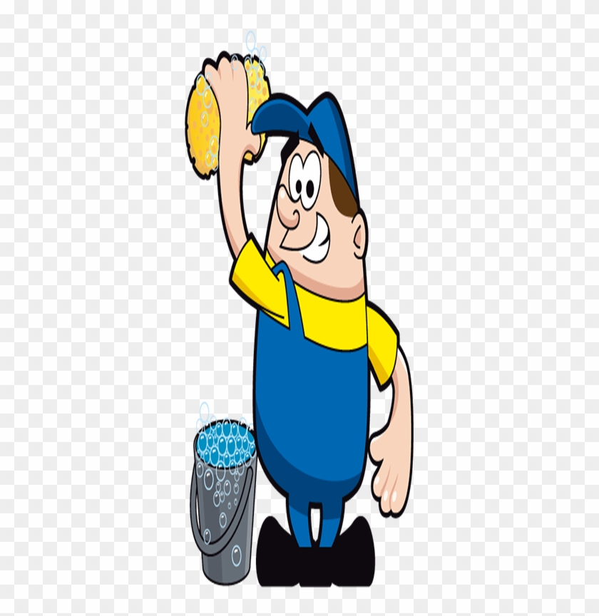 Request For Detailing - Car Wash Man Cartoon - Full Size PNG Clipart ...