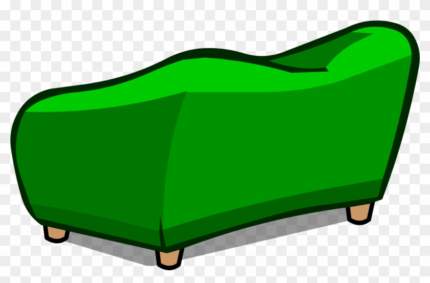 Green Couch Sprite 004 - Green - Full Size PNG Clipart Images Download