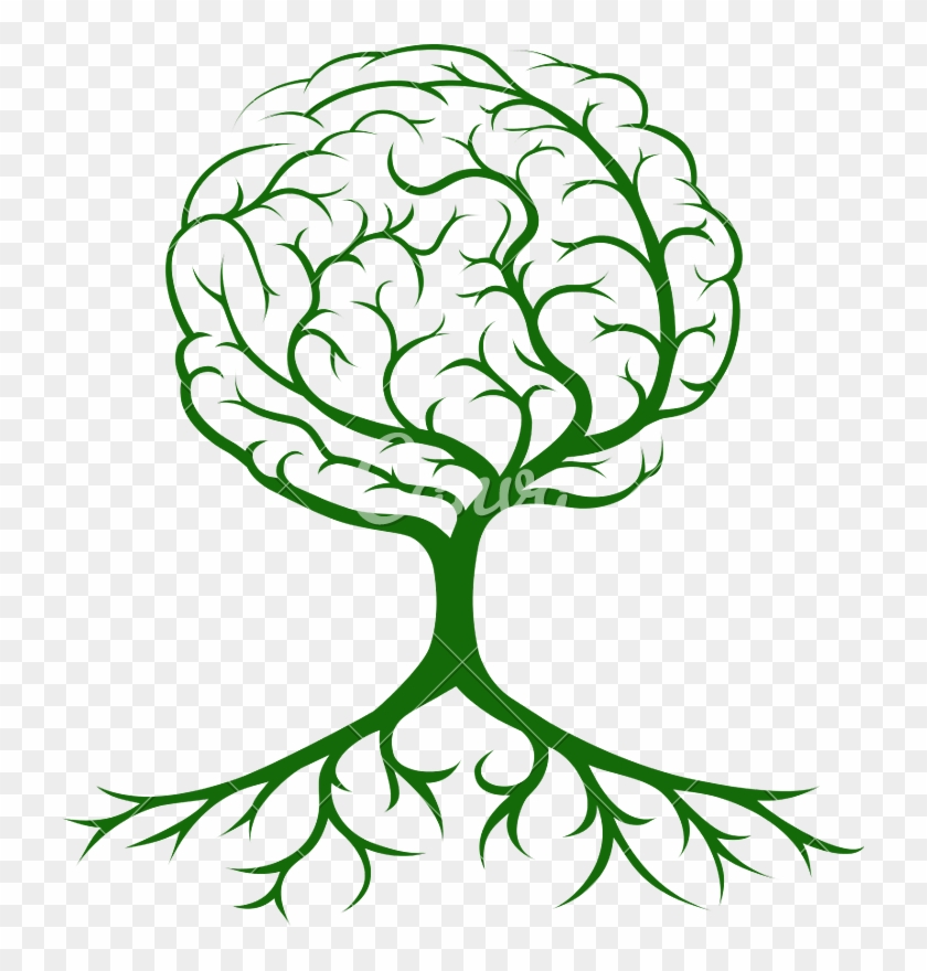 Tree Brain Concept Illustration - Plant With A Brain - Full Size PNG ...