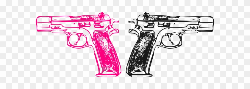 Pink Gun Art - Full Size PNG Clipart Images Download