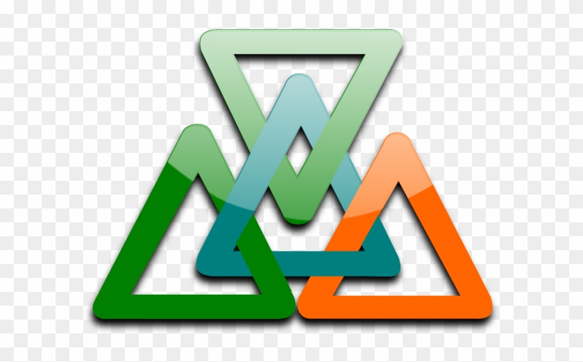 4 Linked Triangles Svg Clip Arts 600 X 441 Px - Linked Triangles - Full ...