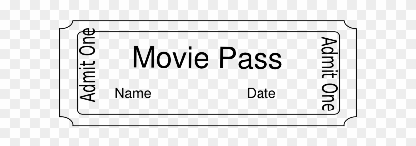 Movie Pass Clip Art At Clker Admit One Ticket Template Free 