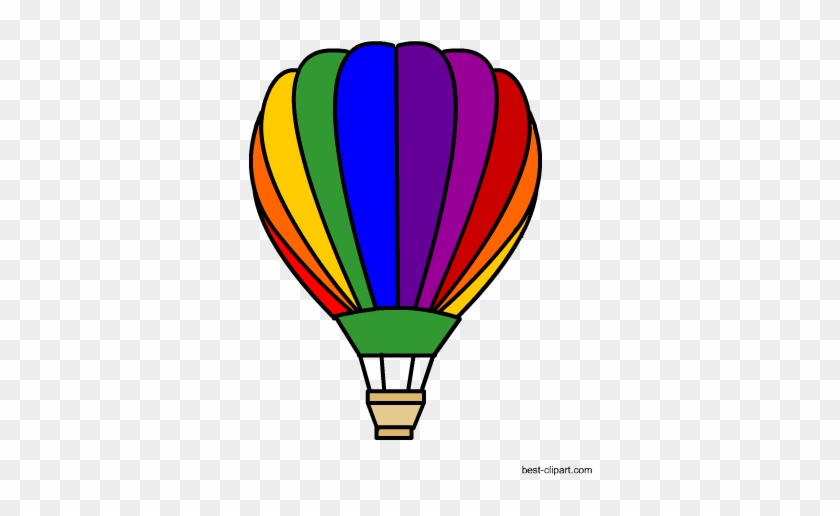Free Colorful Hot Air Balloon Clip Art - Hot Air Balloon - Full Size ...