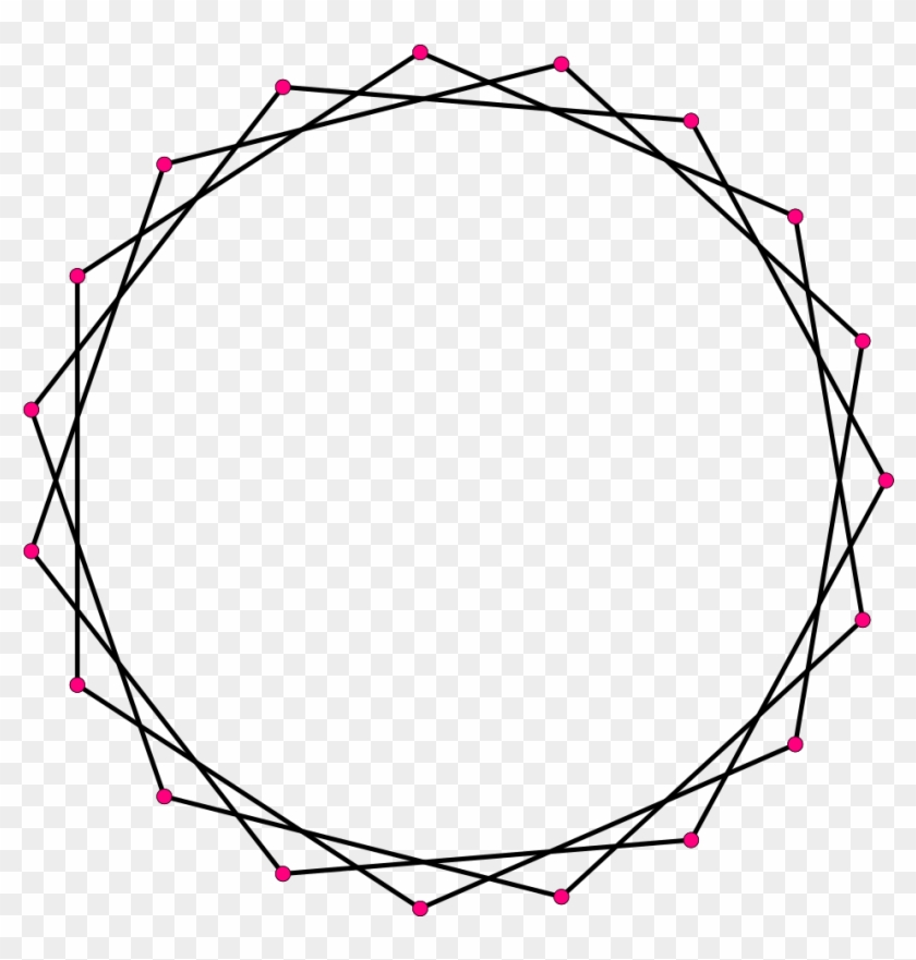 Regular Star Polygon 19-3 - Polygon With 19 Sides - Full Size PNG ...