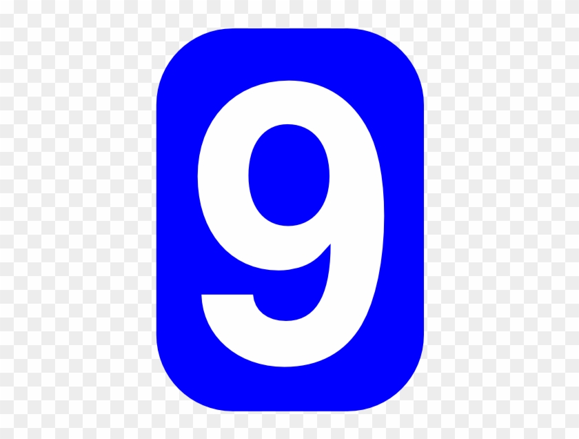 Free Vector White Blue Rounded Rectangle Clip Art - Gambar Nomor 9 ...