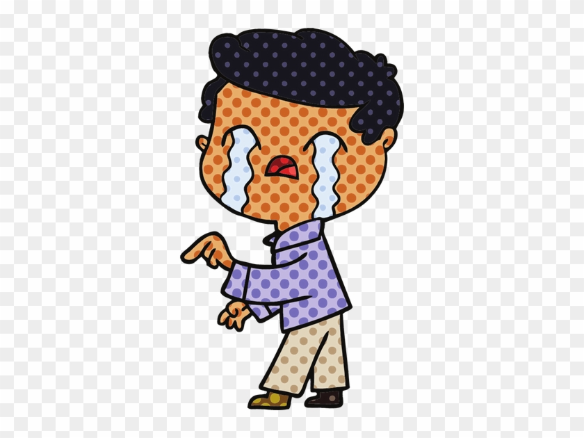 Cartoon Man Crying - Outline Of A Butterfly - Full Size PNG Clipart ...