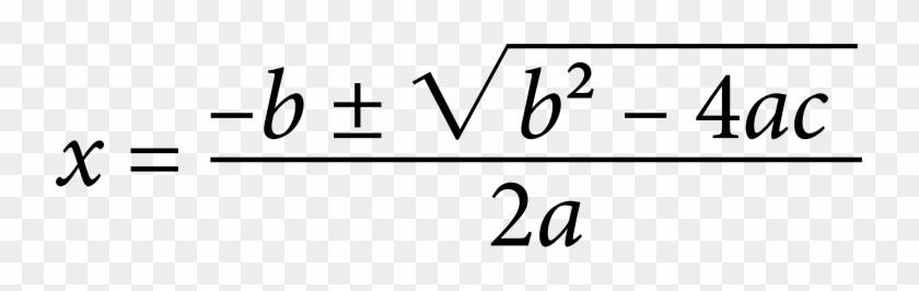 Formula Clipart Free For Download - B Square Root B2 4ac 2a - Full Size ...