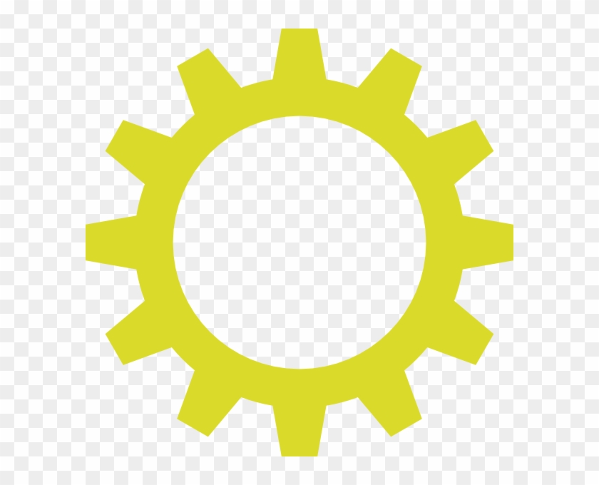 Yellow Cog - Full Size PNG Clipart Images Download