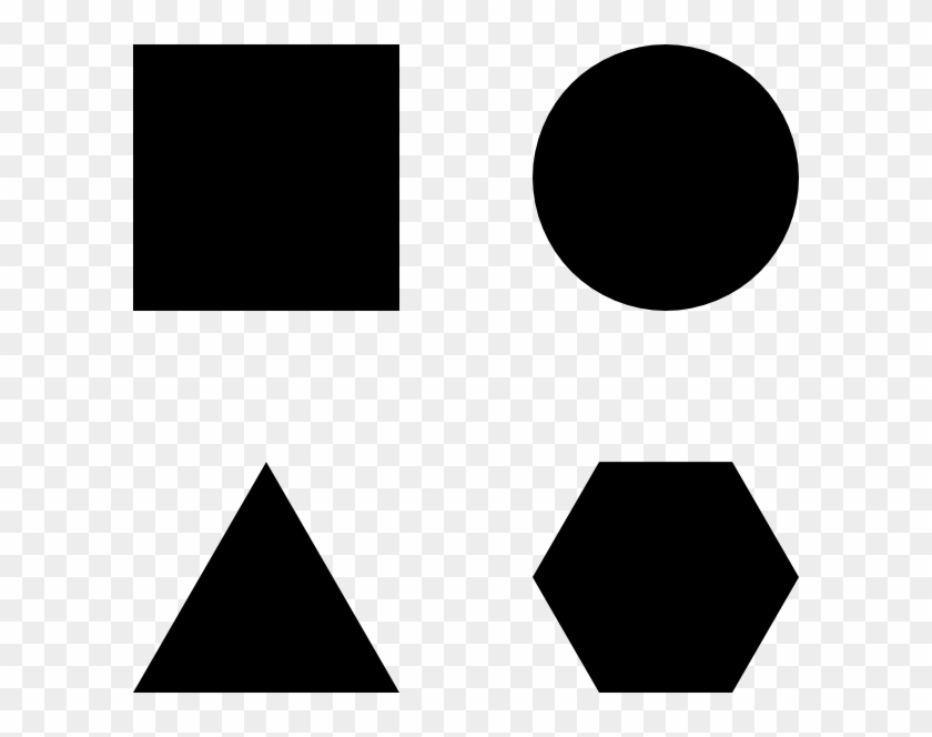 Geometric Shapes Clip Art At Clker - Black And White Shapes - Full Size ...