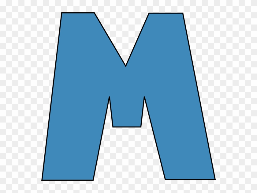 Blue Alphabet Letter M Clip Art - Blue Alphabet Letter M - Full Size ...