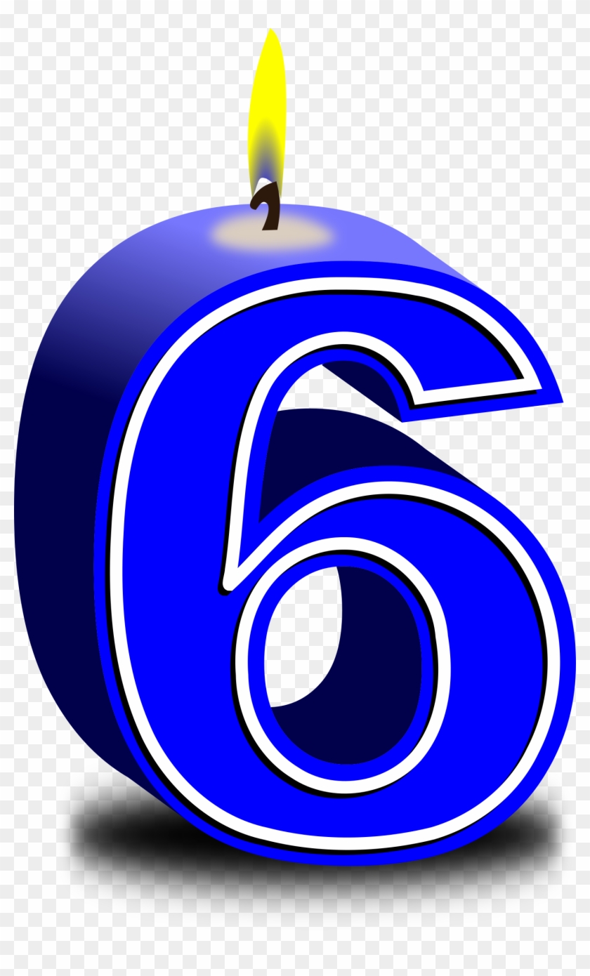 Birthday Candle - Number 6 Candle Png - Full Size PNG Clipart Images ...