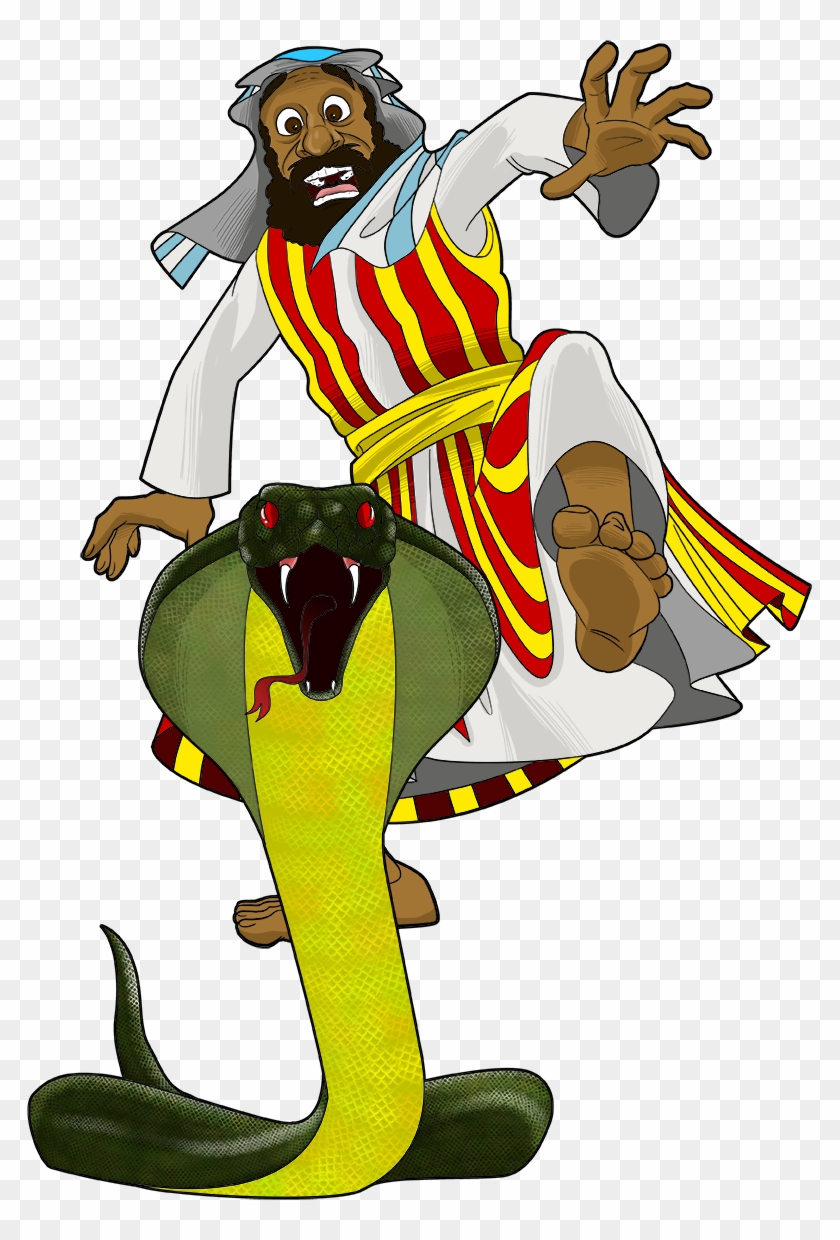God Turns Moses' Staff Into A Snake - Moses Shephed Transparent ...