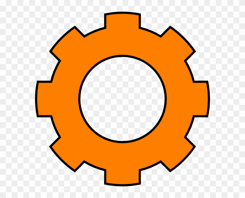 Orange Gear Clip Art - Cog Transparent Background - Full Size PNG ...