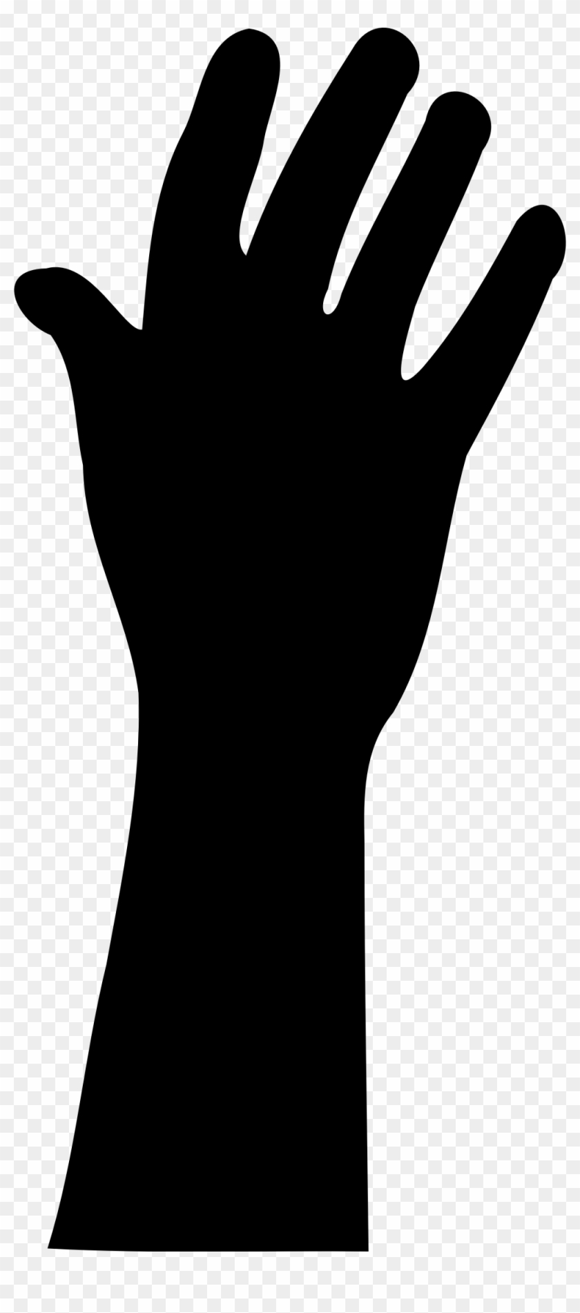 Big Image - Raised Hand Silhouette - Full Size PNG Clipart Images Download