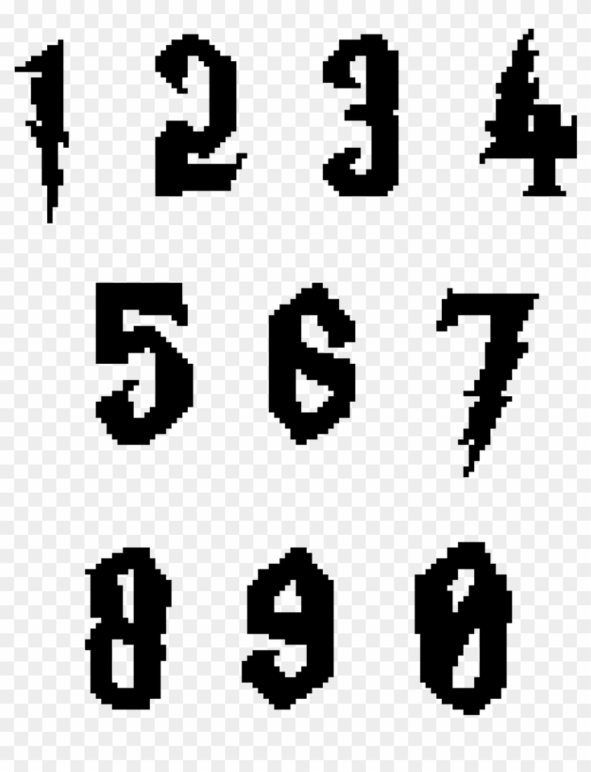 Harry Potter Font - Harry Potter Font Numbers - Full Size PNG Clipart ...