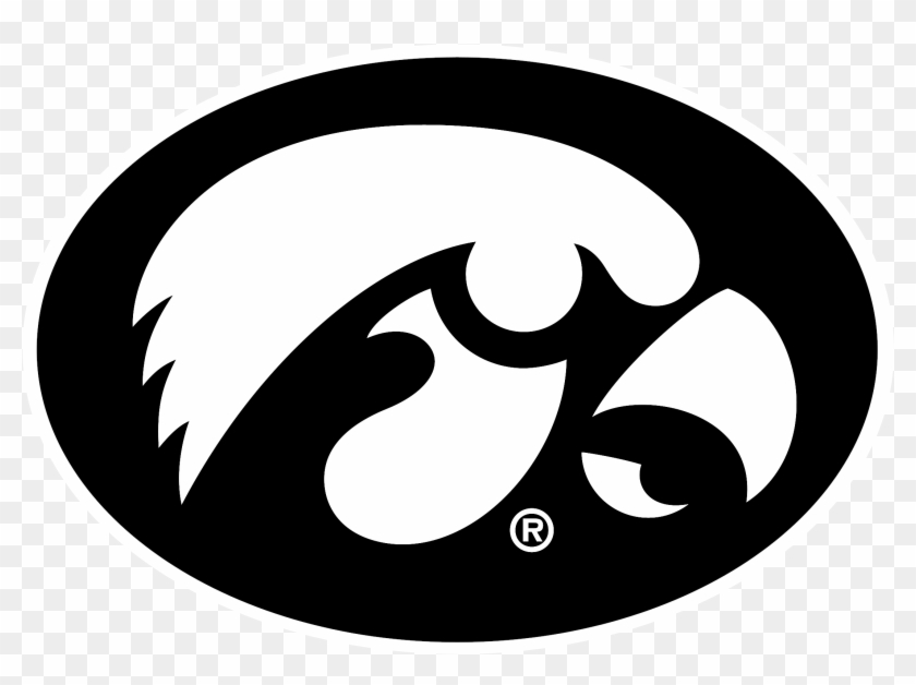 Iowa Hawkeyes Logo Black And White - Iowa Hawkeyes Logo - Full Size PNG ...
