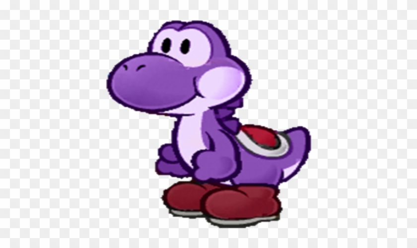 Purple Yoshi - Paper Mario Yoshi - Full Size PNG Clipart Images Download