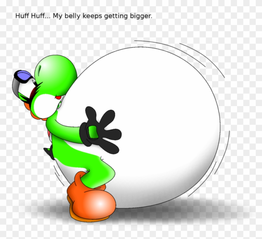 Fat Yoshi Belly Inflation Clipart - Look The Yoshi Inflation - Full ...