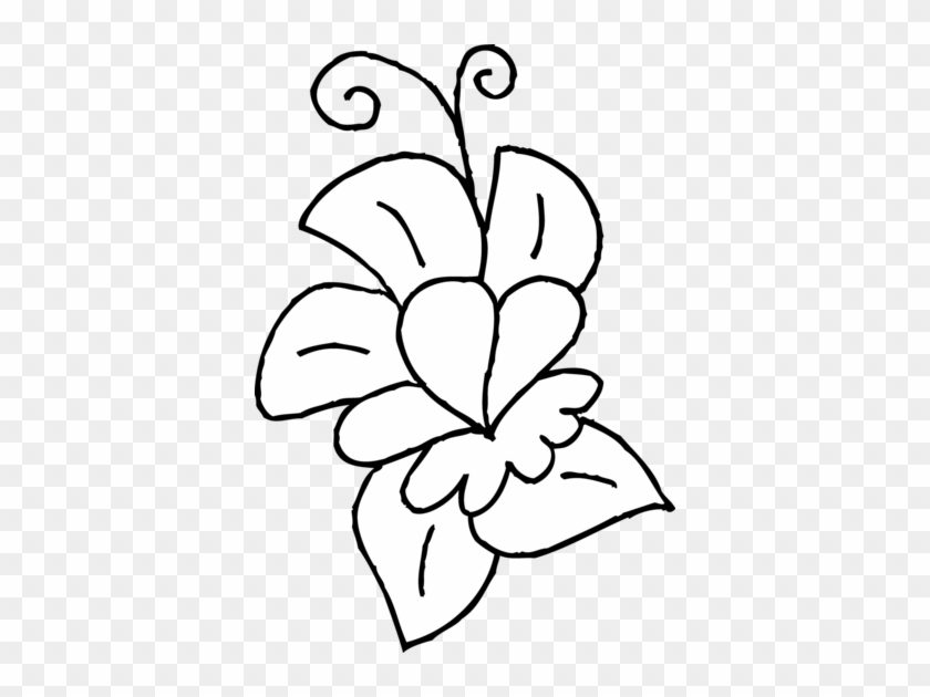 Cute Spring Flower Coloring Page - Clip Art - Full Size PNG Clipart ...