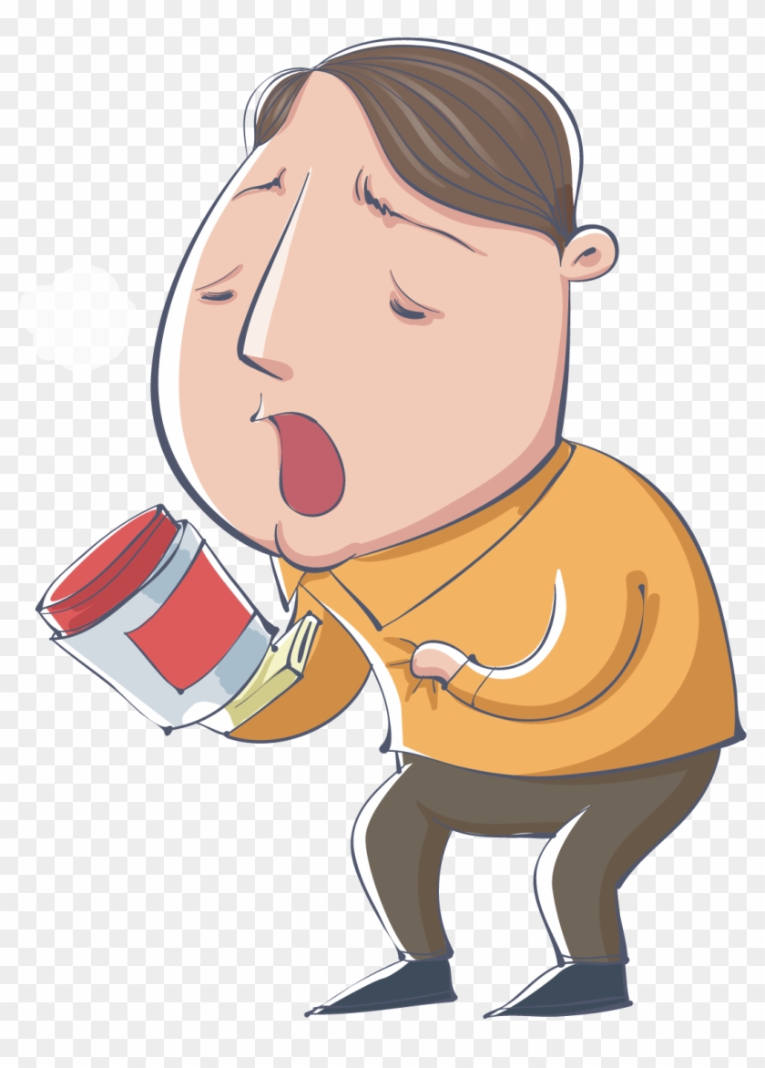 Abdominal Pain Cartoon Patient Illustration - Abdominal Pain - Full ...