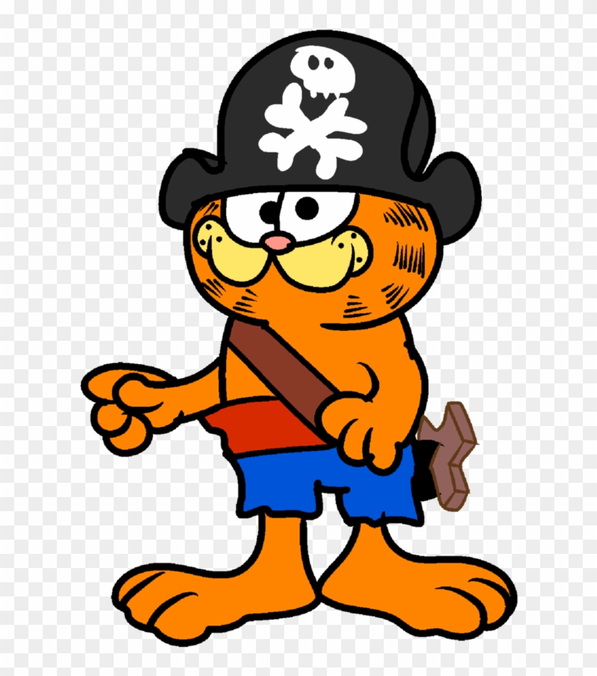 Garfield Pirate By Fanvideogames - Garfield - Full Size PNG Clipart ...