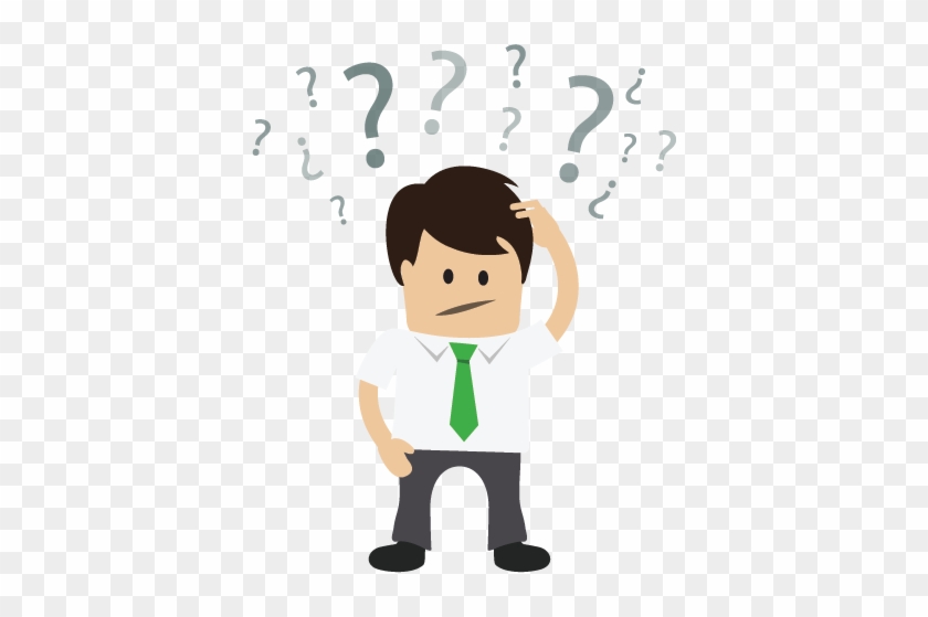 Confused Business Man With Question Marks Over Head - Cartoon - Full ...