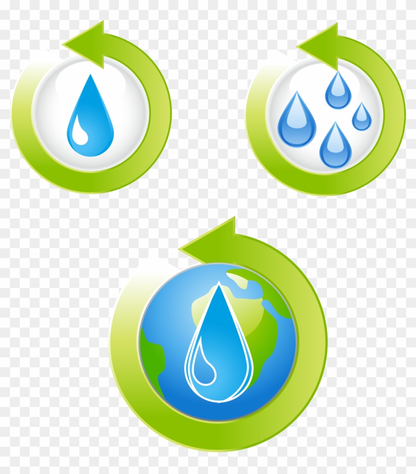 Water Circulation Water Conservation Vector Material - Water ...