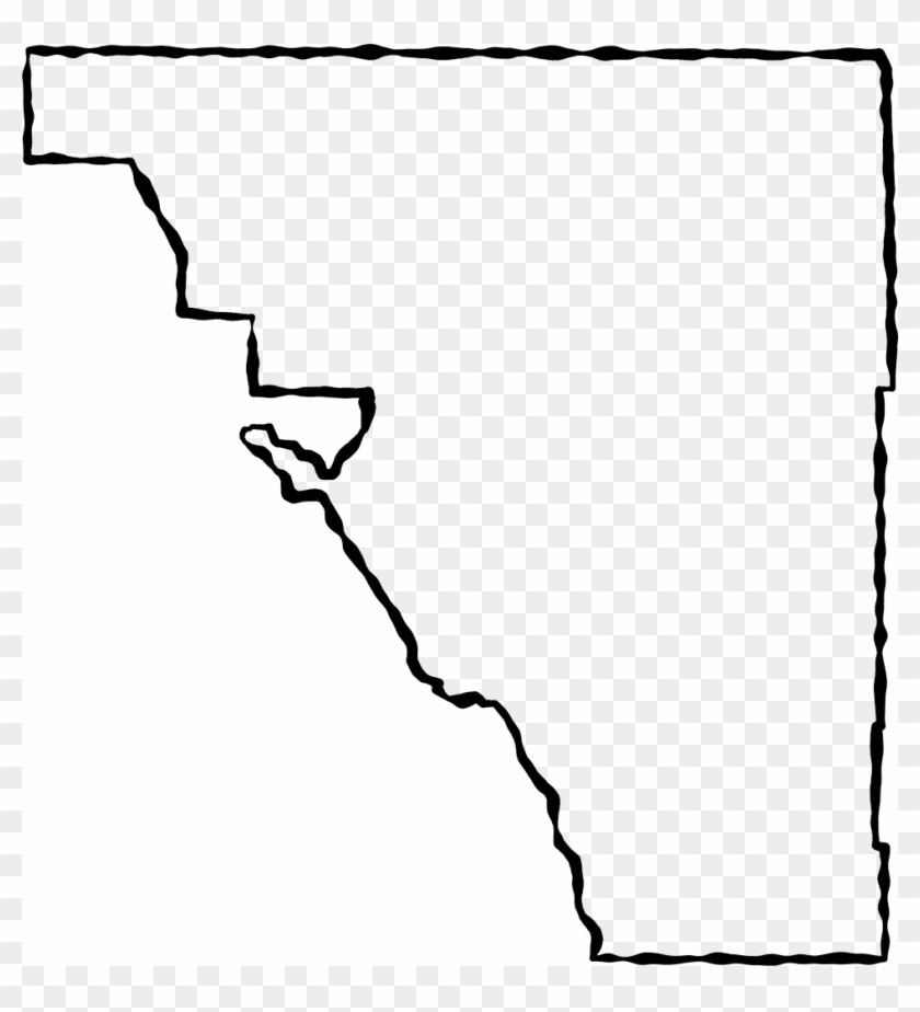 A Map Of Osceola With A Black Squiggle Outline - Silhouette - Full Size ...