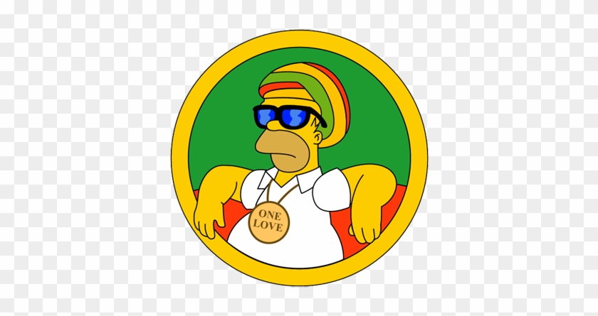 Rasta Homer By Djog - Rasta Cartoon - Full Size PNG Clipart Images Download