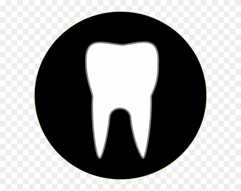 Tooth Outline Black Background - Full Size PNG Clipart Images Download