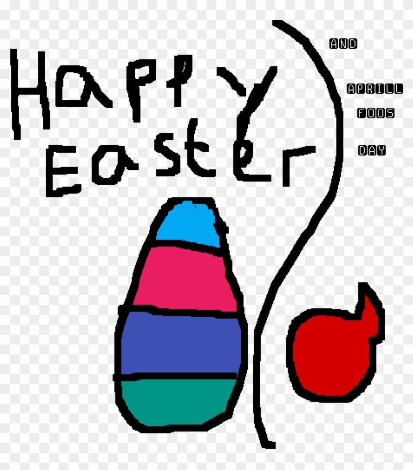 Happy Easter And Aprill Fools Day - Drawing - Full Size PNG Clipart ...