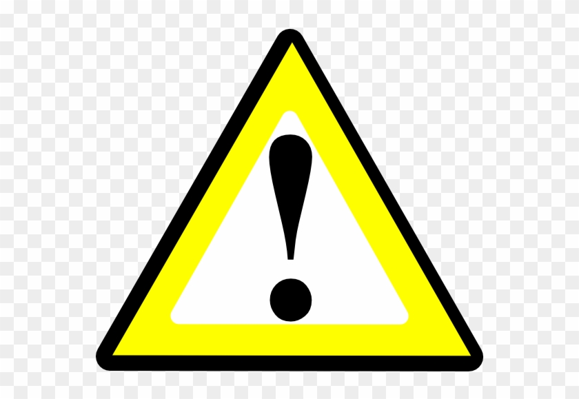 Black Yellow Warning 1 Clip Art At Clker - Caution Triangle Sign - Full ...