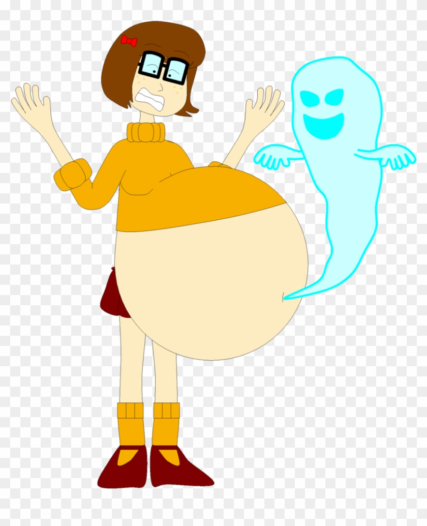 There's A Ghost Living In Velma's Belly By - Belly Ghost - Full Size ...