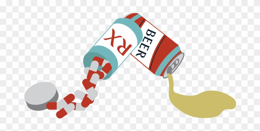 Pill And Beer Spill - Beer - Full Size PNG Clipart Images Download