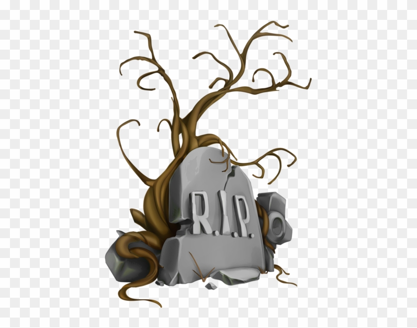 Halloween Rip Tombstone And Tree Png Clipart Image - Halloween Rip Png ...