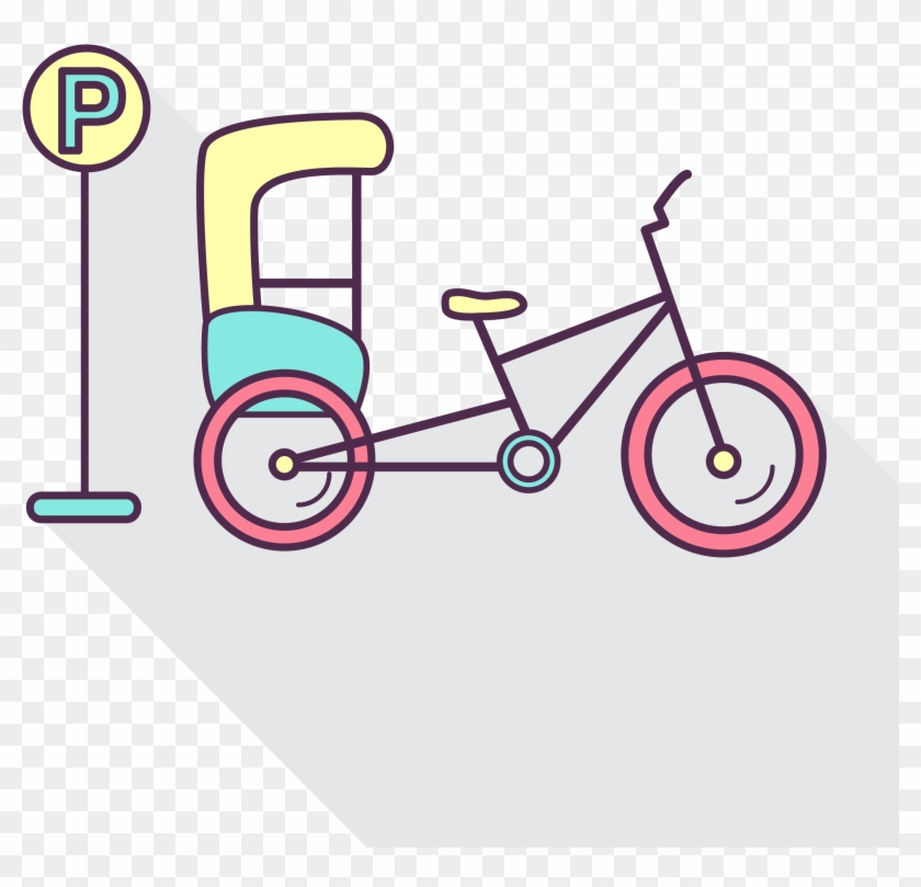 Bicycle Parking - Full Size PNG Clipart Images Download
