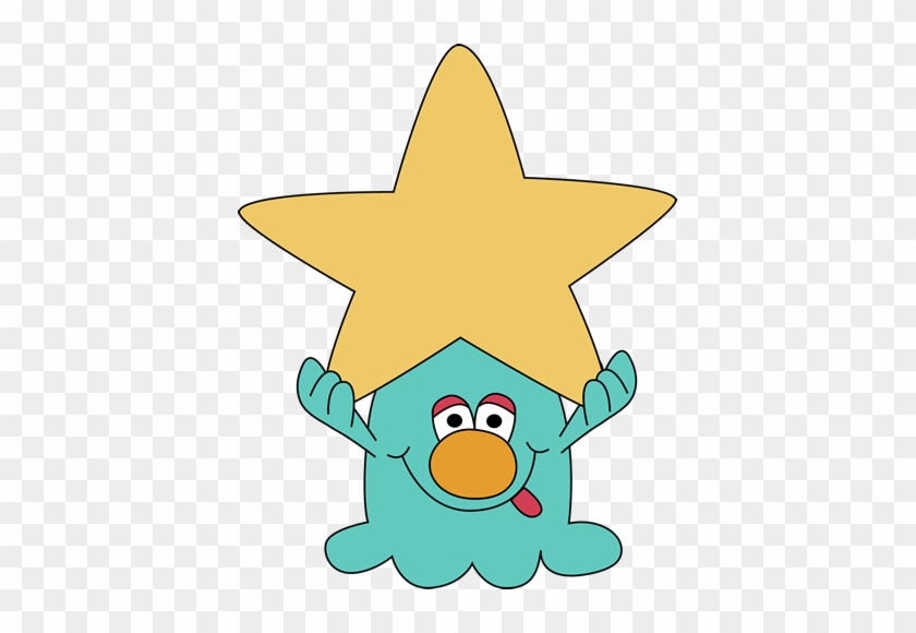 Monster Holding A Big Star Clip Art - My Cute Graphics Monster - Full ...